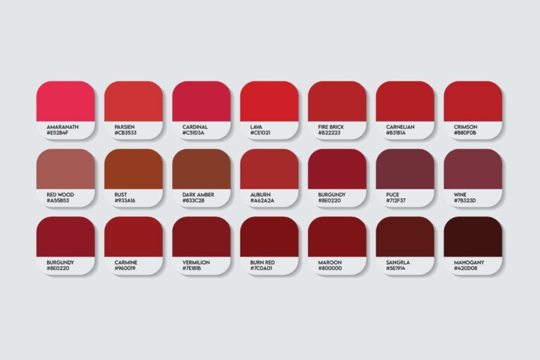 Le tonalità del rosso: tutti i nomi e codici Pantone