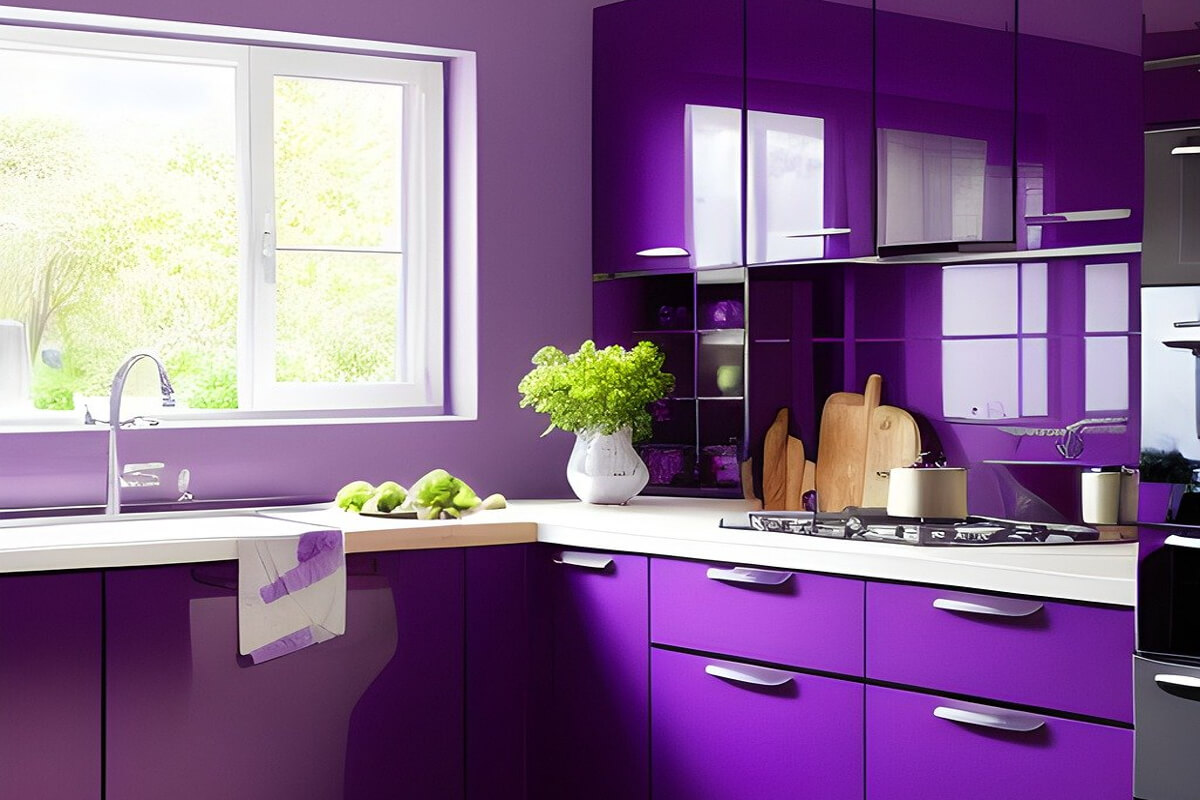 Cucina color melanzana: consigli e suggerimenti di design